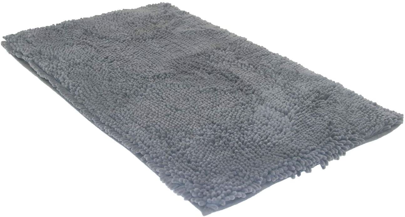 Messy Mutts Microfiber Drying Mat & Towel with Hand Pockets Cool Grey ...