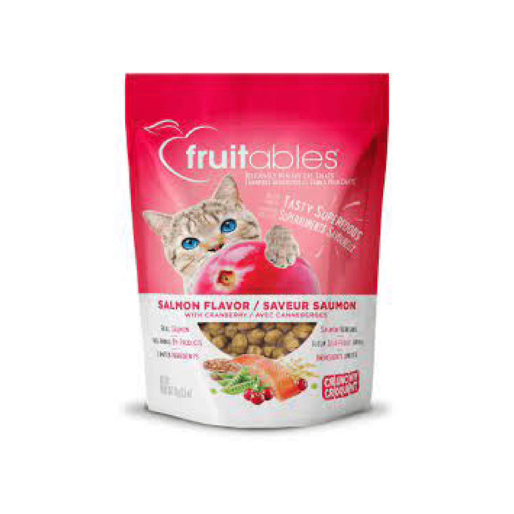 Fruitables Salmon & Cranberry Crunchy Cat Treats 2.5 oz » Dogfather and ...